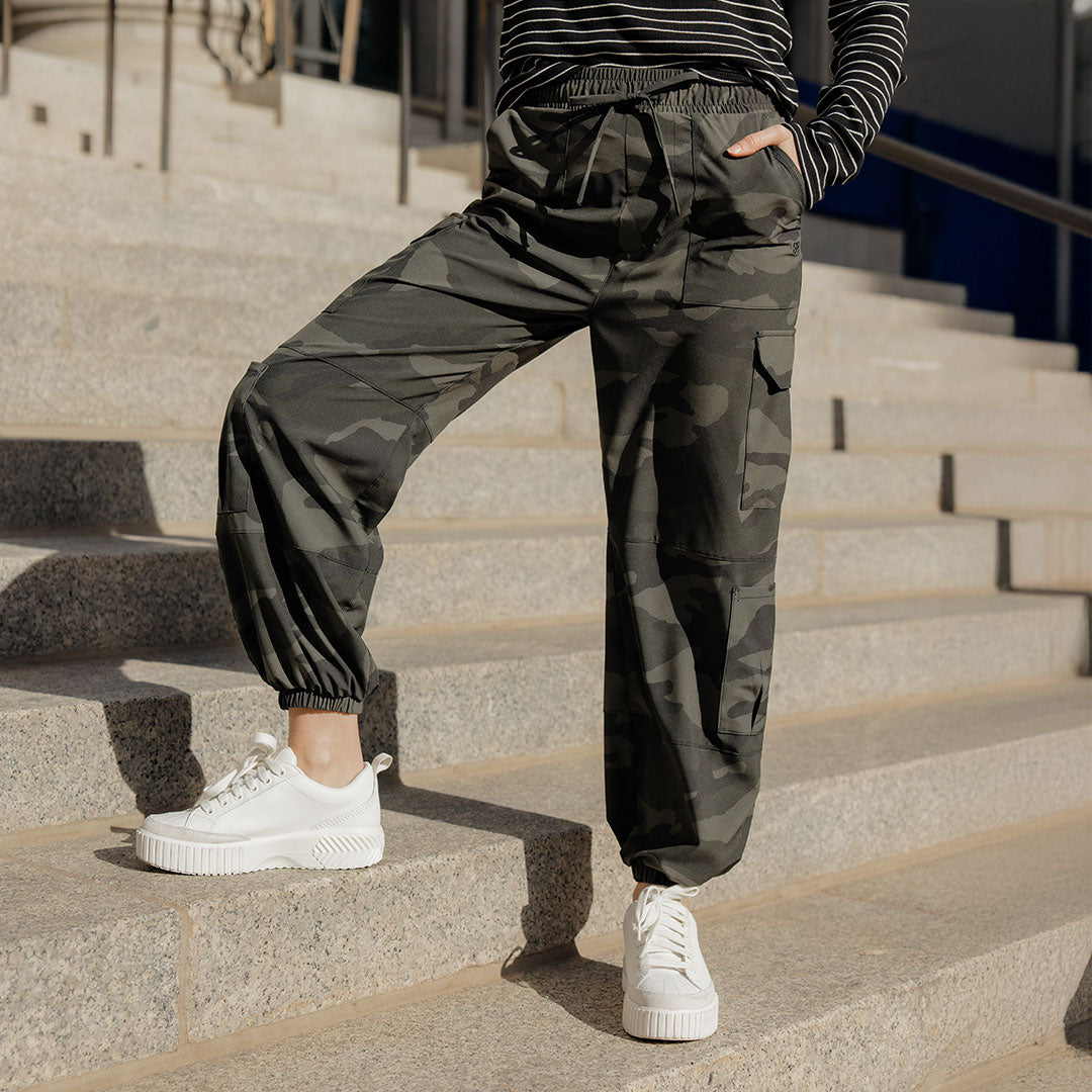 Jetsetter Cargo Joggers, Camo - Albion Fit