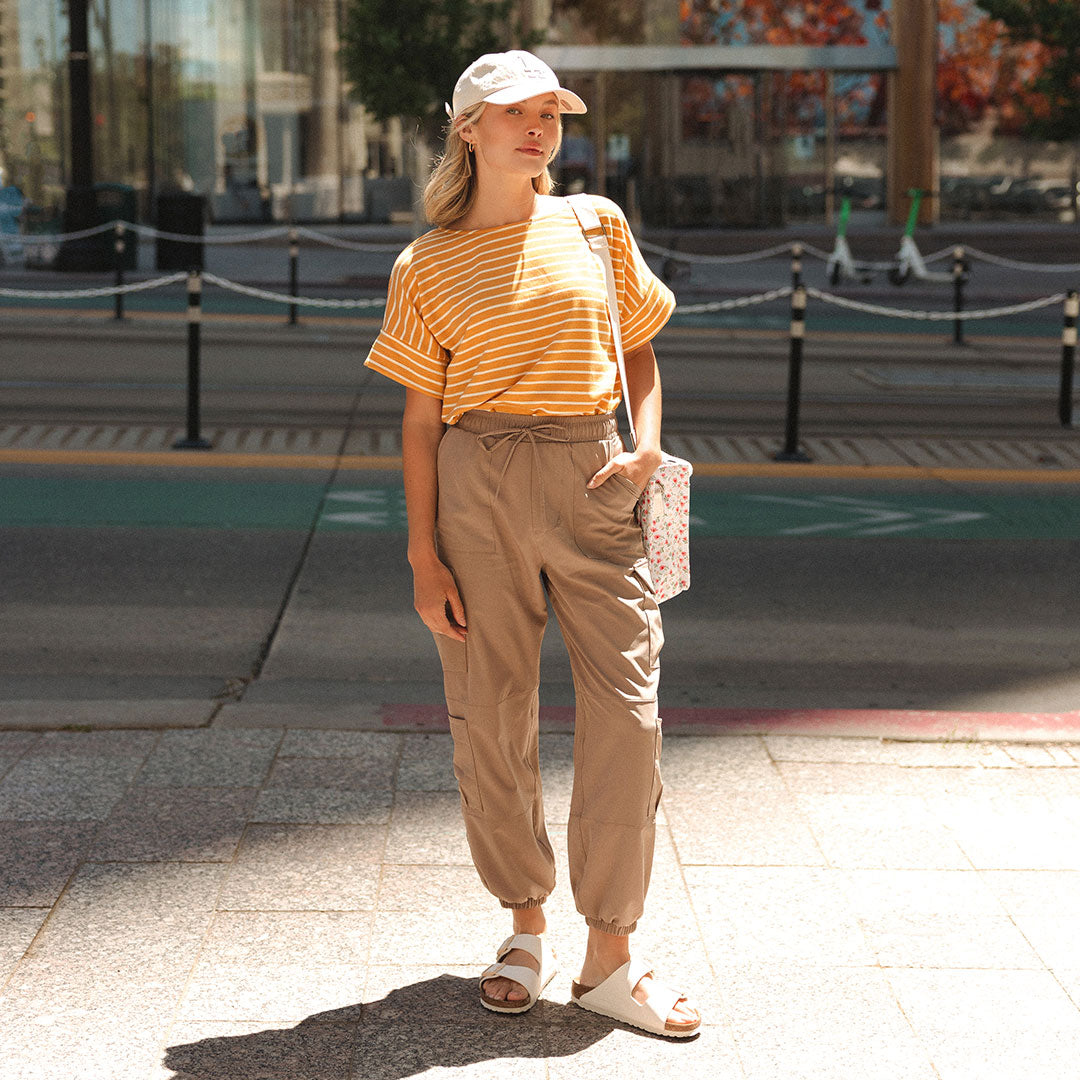 Jetsetter Cargo Joggers, Chestnut - Albion Fit