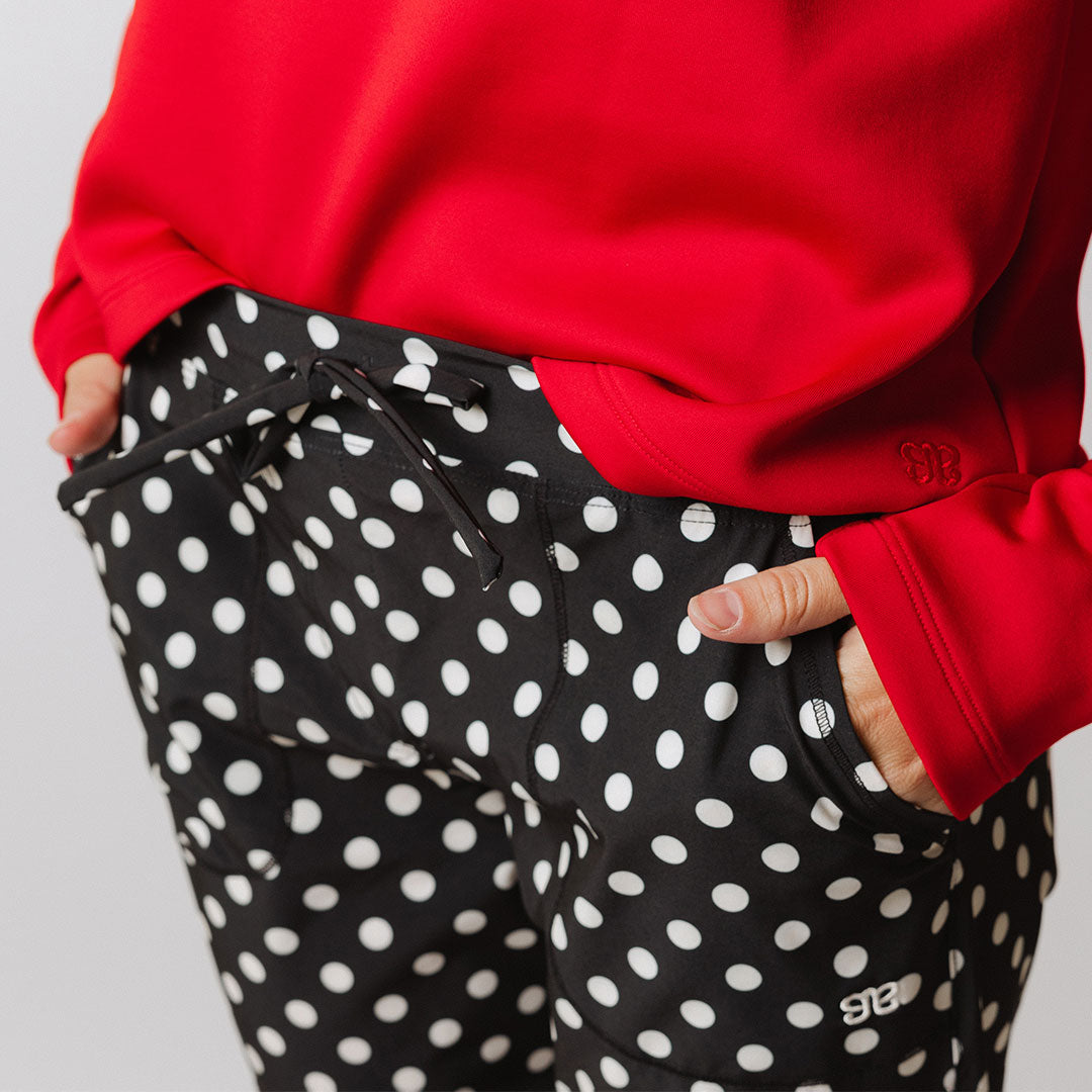 Black Polka Dot Jetsetters - Albion Fit