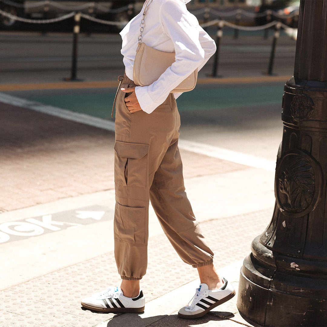 Jetsetter Cargo Joggers, Chestnut - Albion Fit