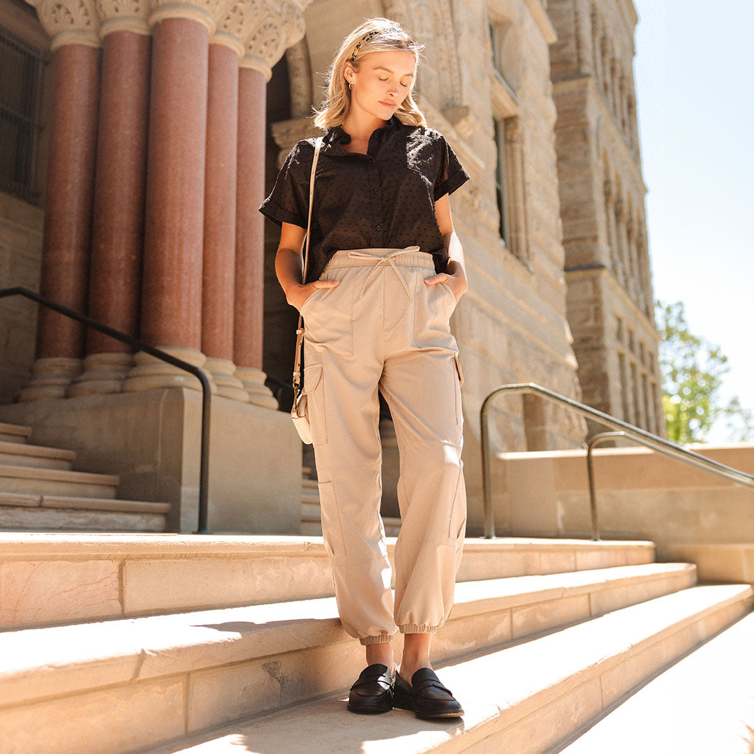 Jetsetter Cargo Joggers, Cobblestone - Albion Fit