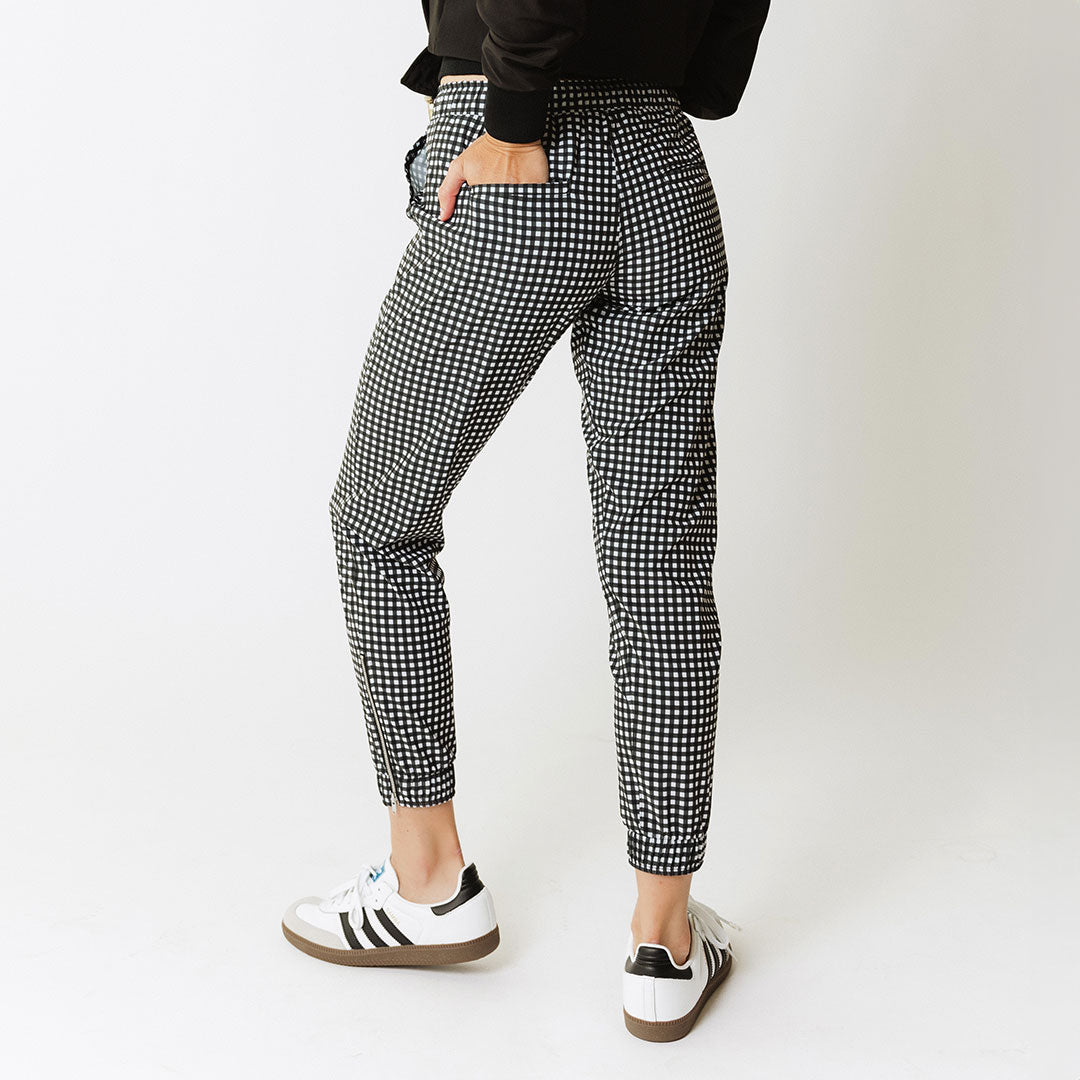 Black Check Jetsetters - Albion Fit