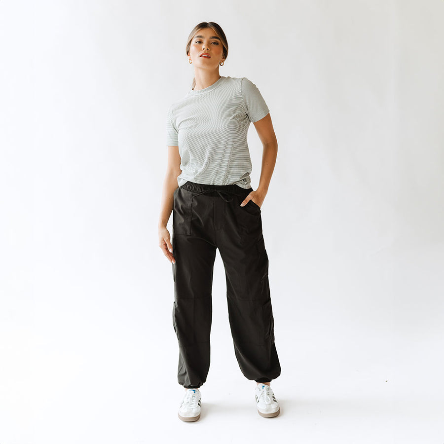 Jetsetter Cargo Joggers, Black - Albion Fit