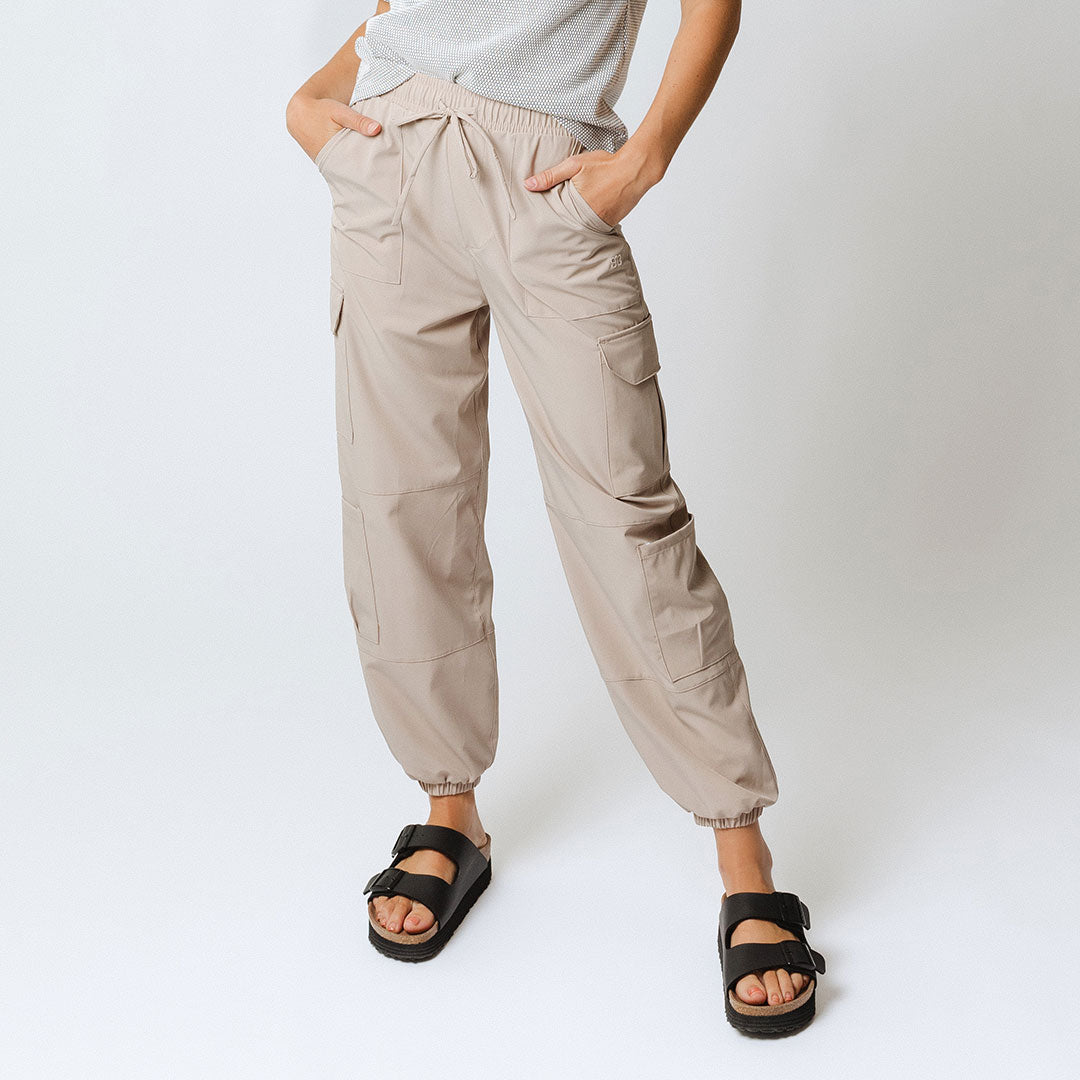 Jetsetter Cargo Joggers, Cobblestone - Albion Fit