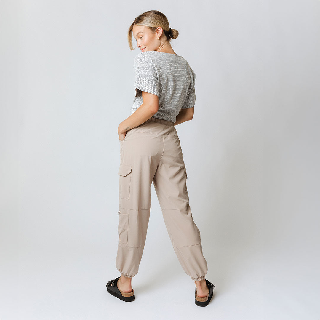 Jetsetter Cargo Joggers, Cobblestone - Albion Fit