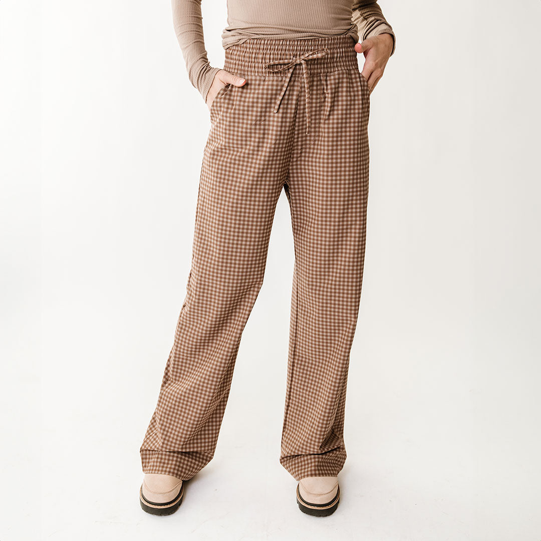 Audrey Trouser, Cinnamon Check - Albion Fit