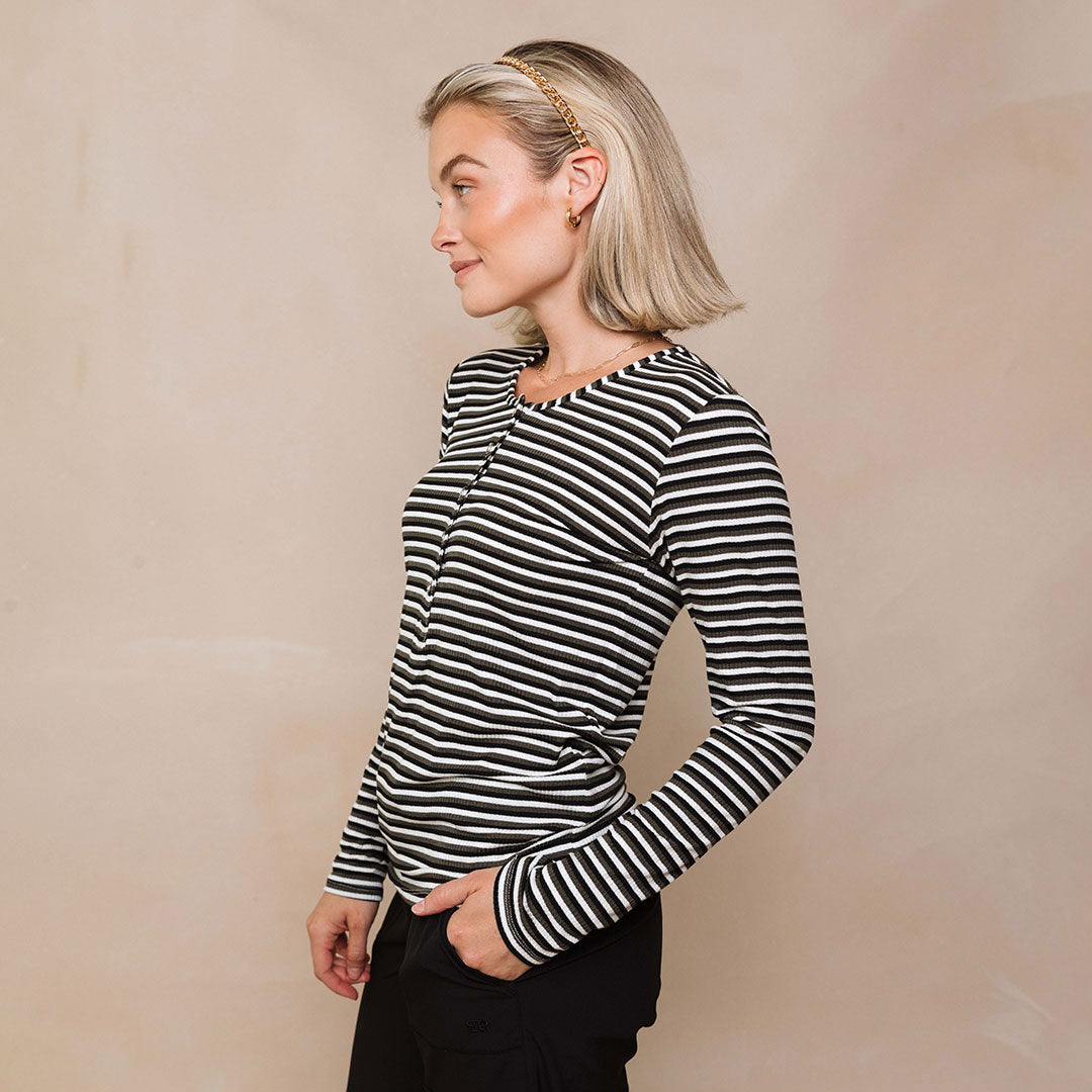 Henley, Olive Stripe - Albion
