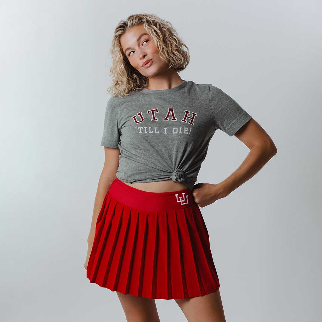 Utah Boyfriend Tee, Grey Till I Die - Albion Fit