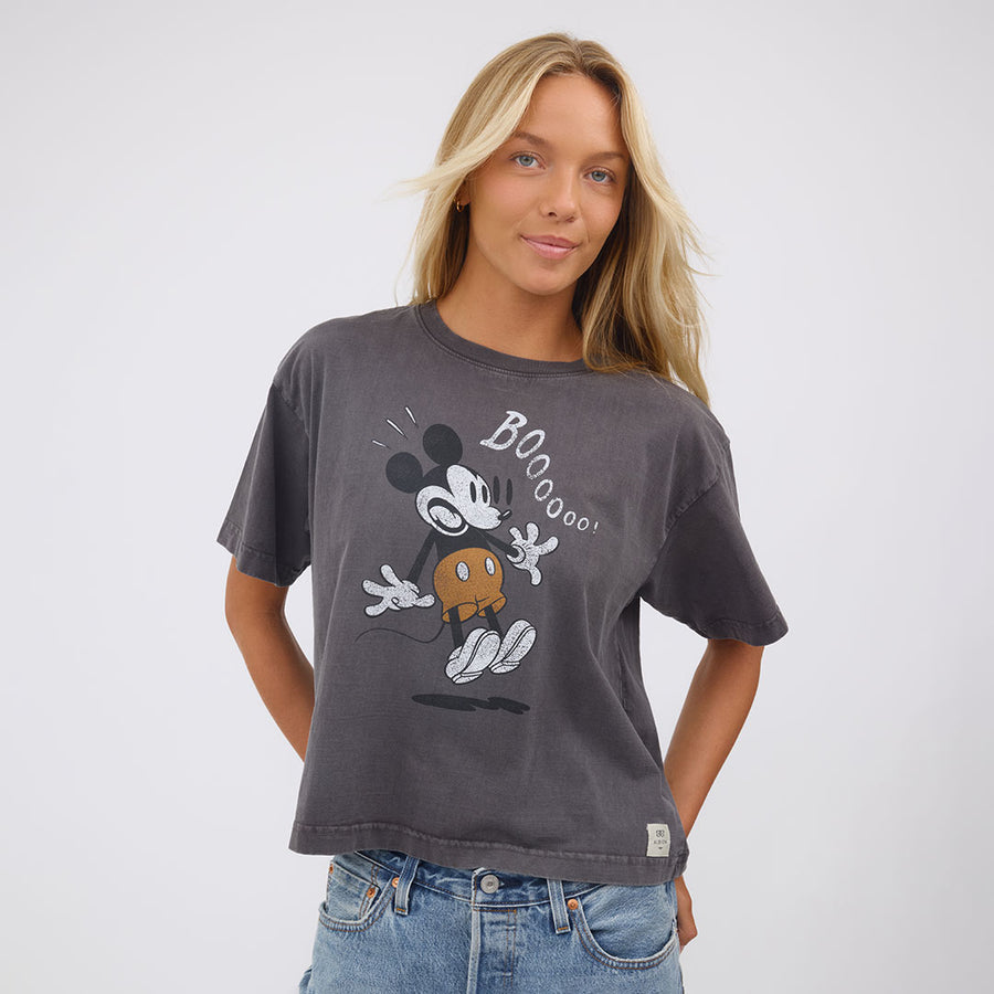 Disney Mickey Boo Oversized Tee, Charcoal - Albion Fit
