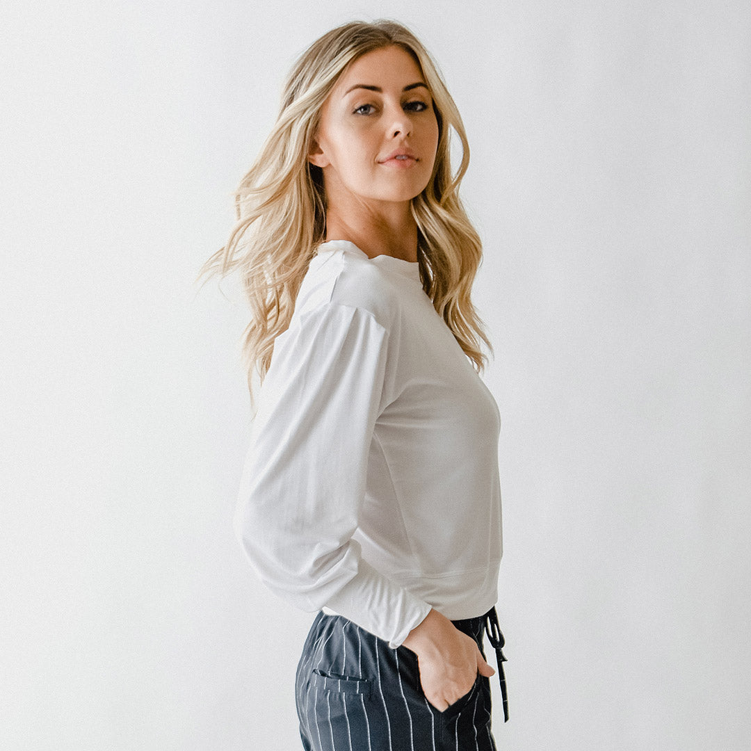 The Coco Long Sleeve, Bamboo White - Albion