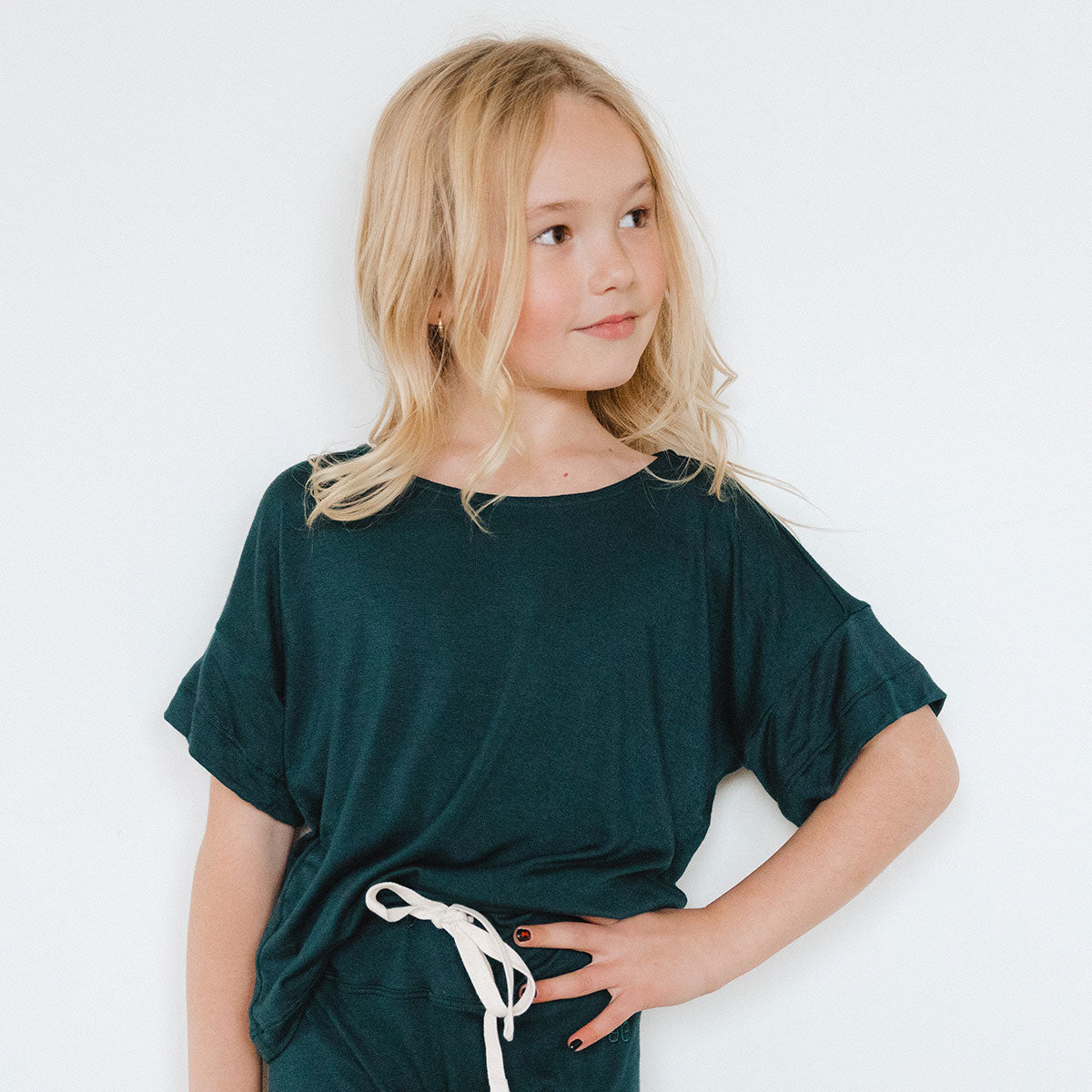 Mini Boxy Tee, Hunter Green - Albion Fit